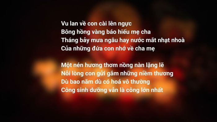 Những bài thơ Vu Lan báo hiếu đầy ý nghĩa, cảm động và hay nhất